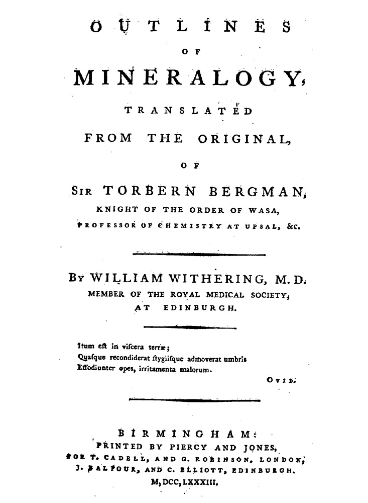 Bergman Torbern Olof : Mineralogical Record